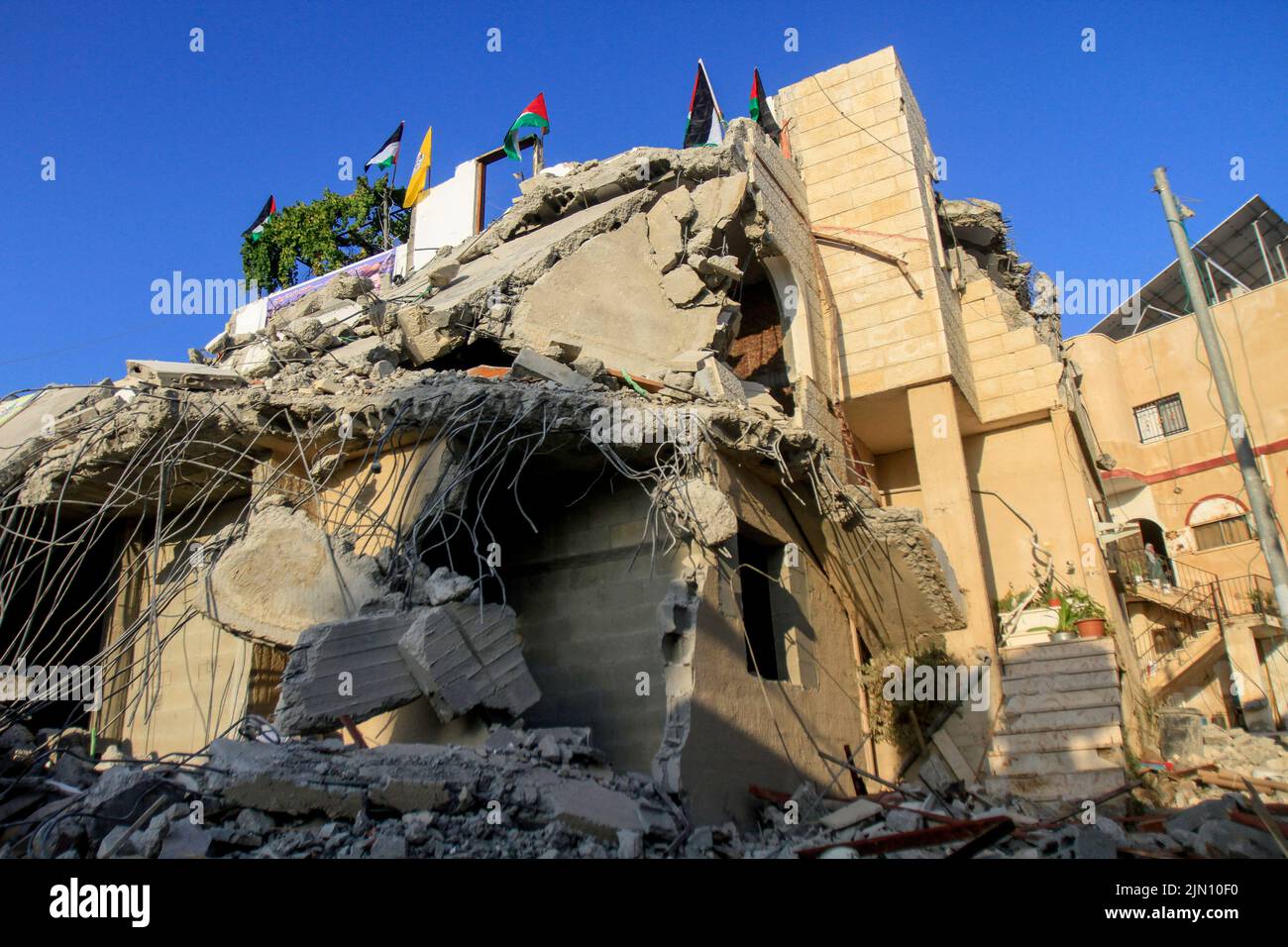 Jenin, Palestine. 2nd Aug, 2022. View of the house of a Palestinian ...