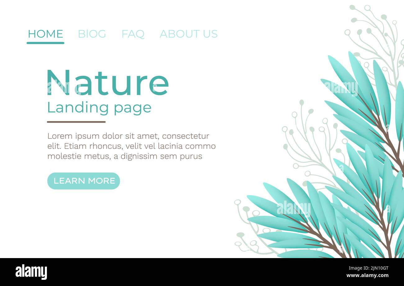 Cover nature botanical, banner green border, beautiful art forest ...