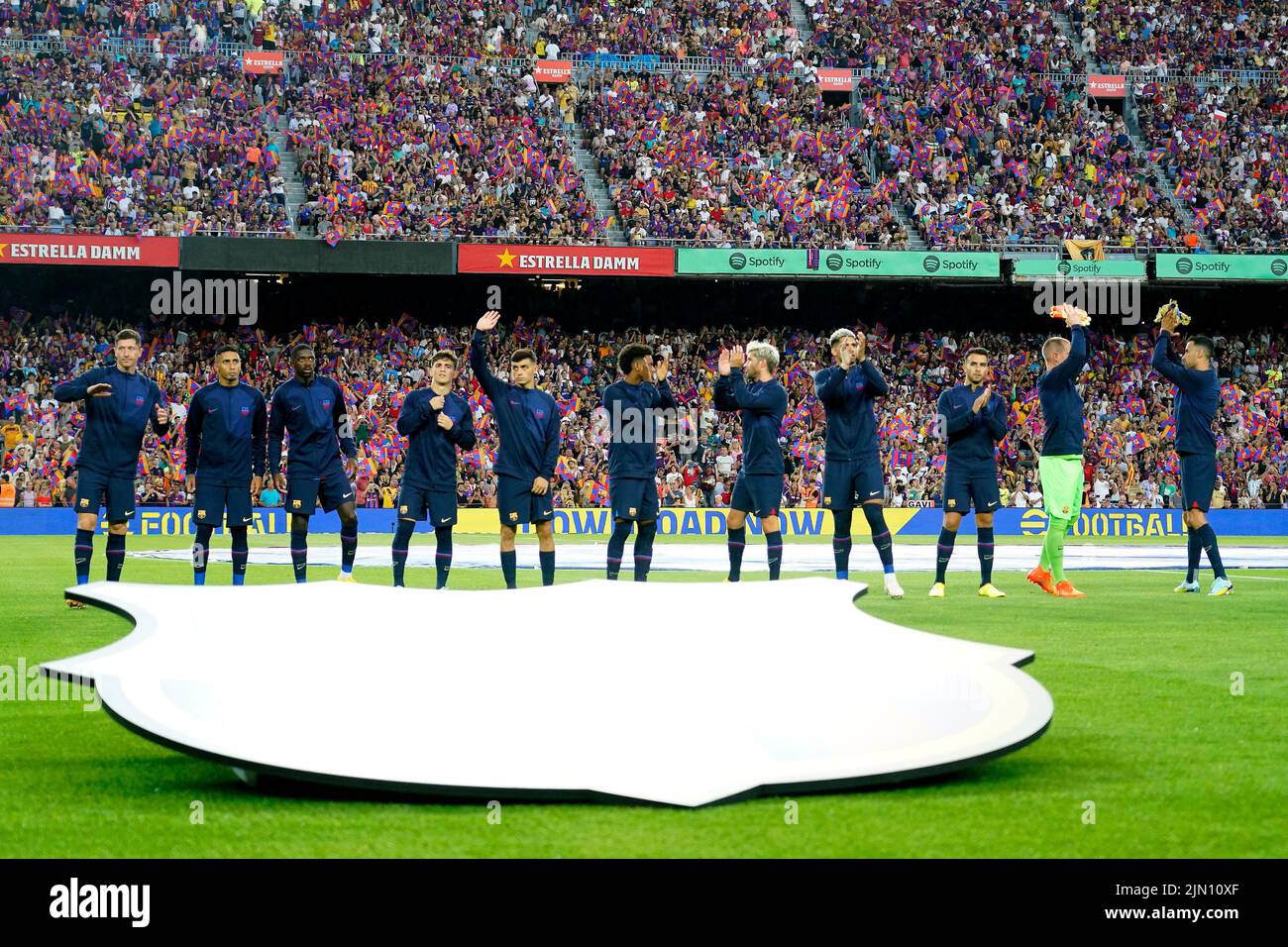 FC Barcelona team group during the Joan Gamper trophy match between FC ...