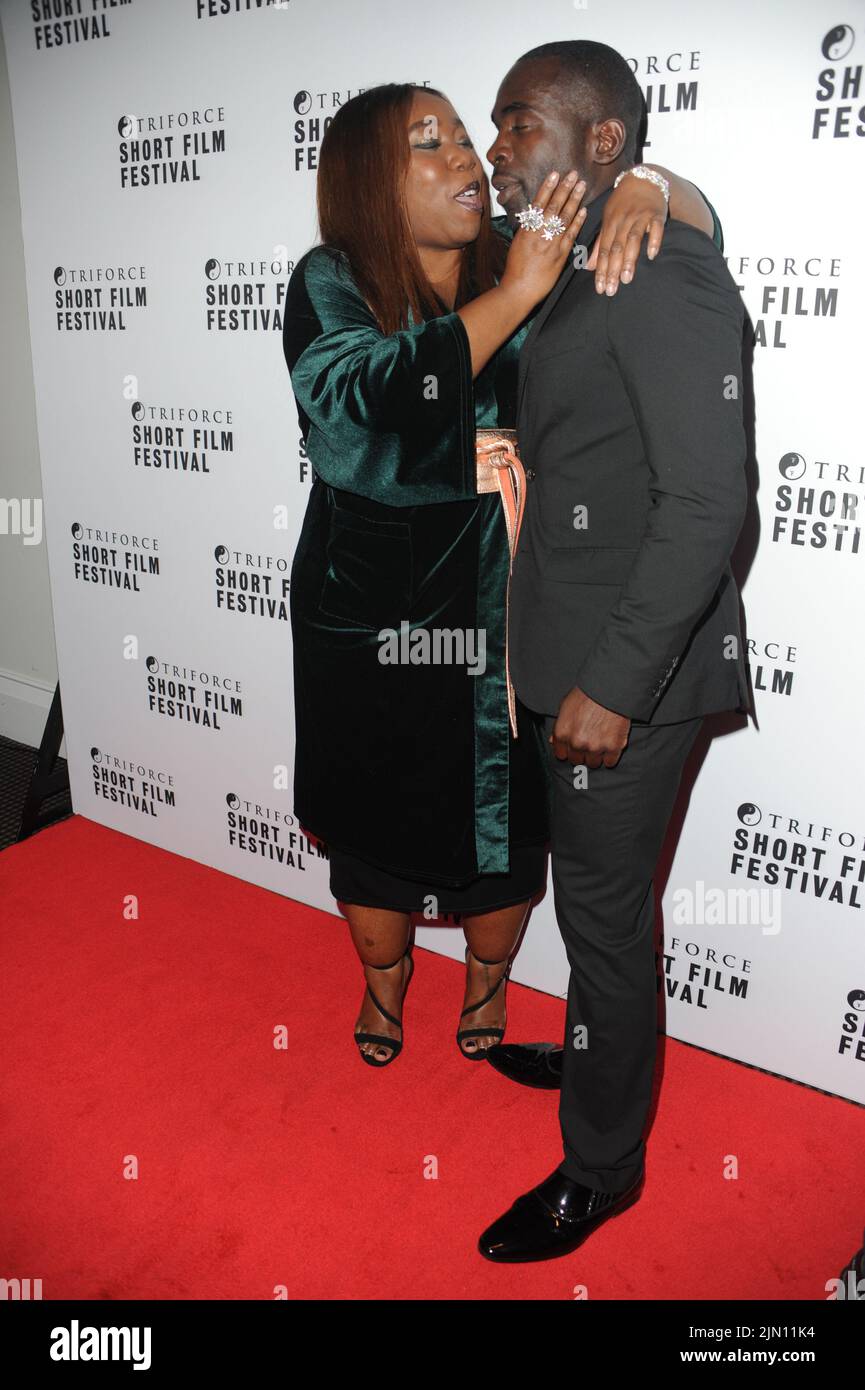 Chizzy Akudolu, Jimmy Akingbola at the Triforce Short Film Festival at ...