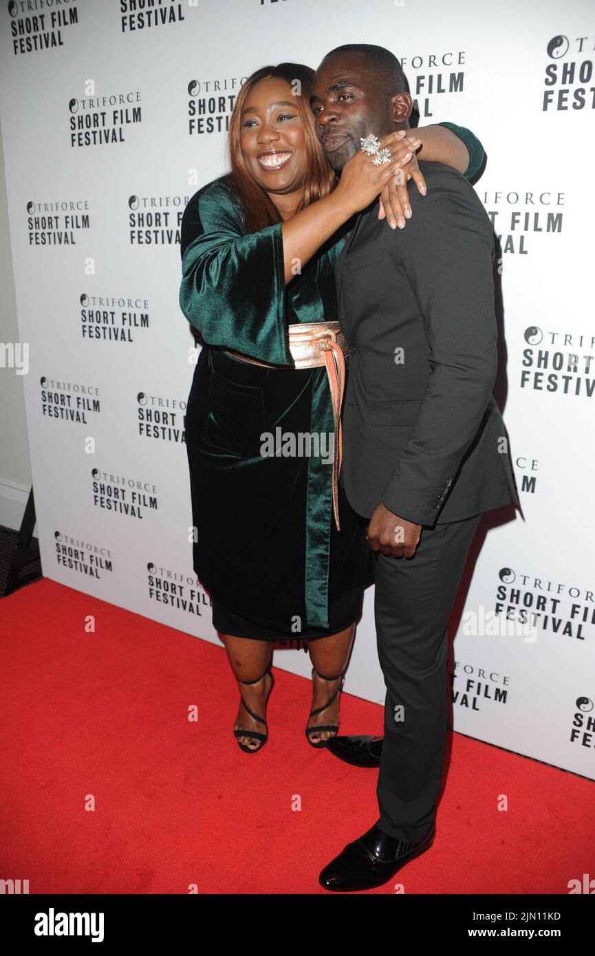 Chizzy Akudolu, Jimmy Akingbola at the Triforce Short Film Festival at ...