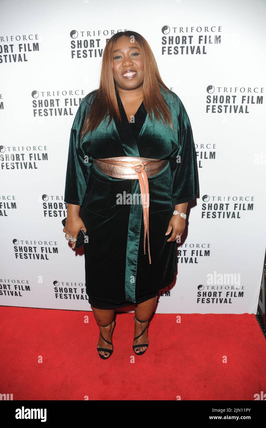 Chizzy Akudolu at the Triforce Short Film Festival at BAFTA Piccadilly ...
