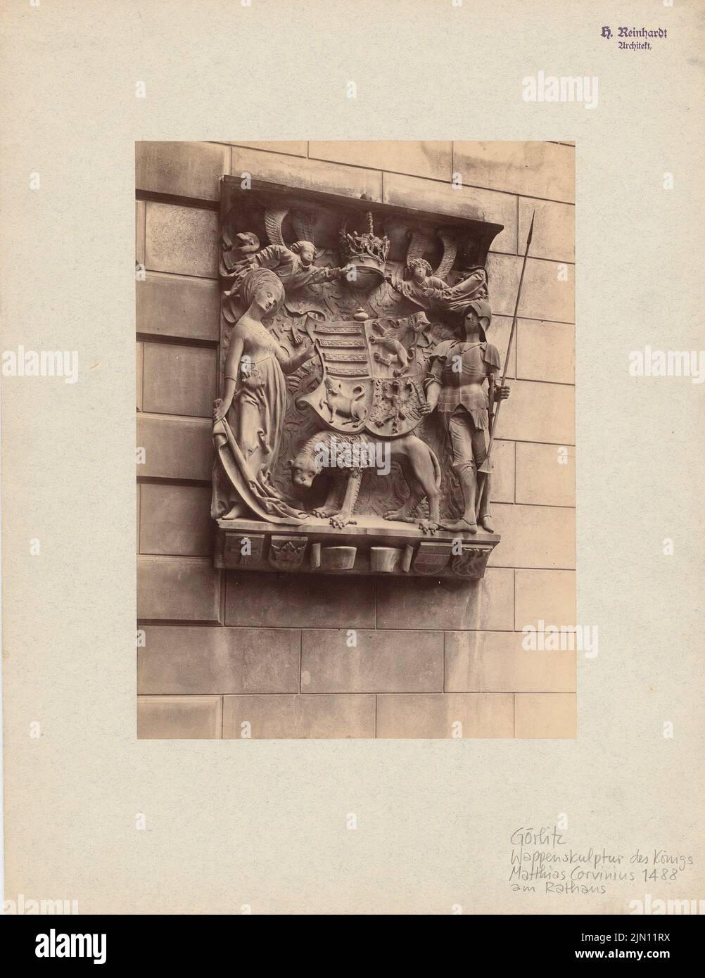 Unknown photographer, coat of arms of king Matthias Corvinius at the ...