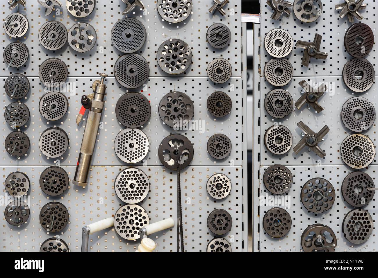 Meat grinder knives, disks and other parts assorted sold at farmer's ...