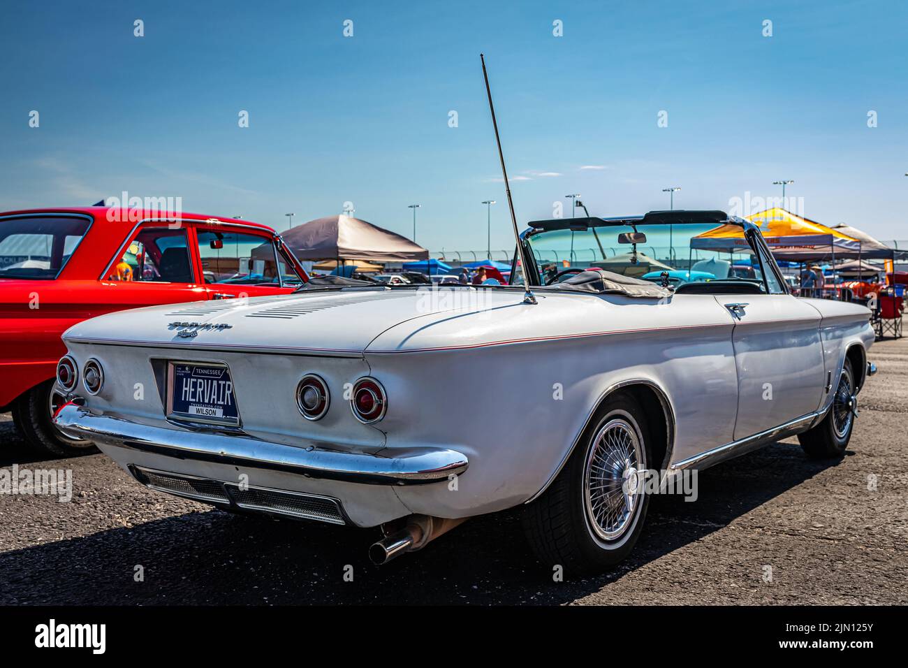 Lebanon, TN - May 13, 2022: Low perspective rear corner view of a 1964 ...