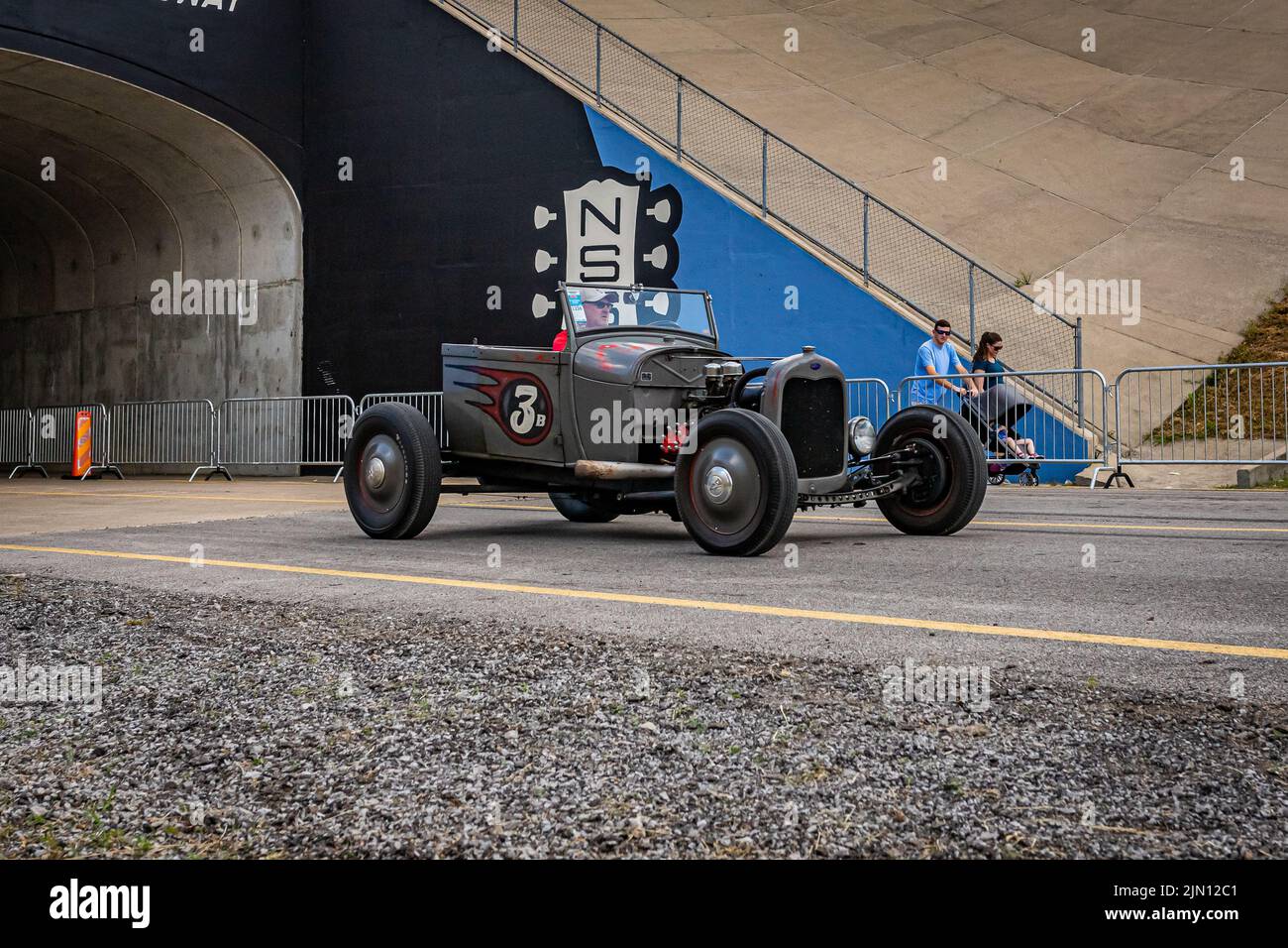 Lebanon, TN - May 14, 2022: Wide angle front corner view of a ...