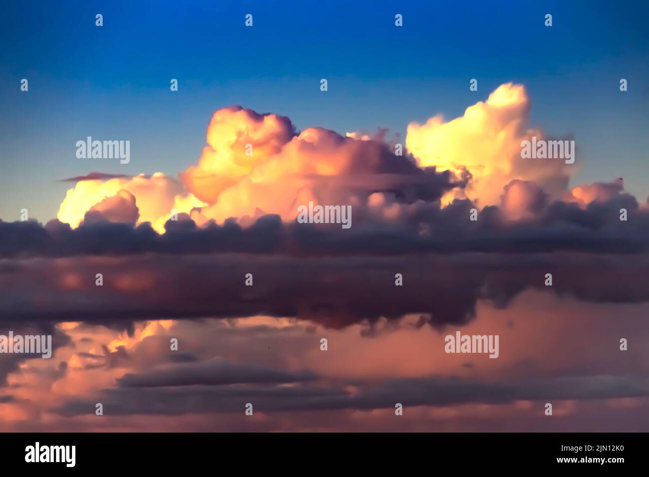 Sunset sky with clouds Stock Photo - Alamy