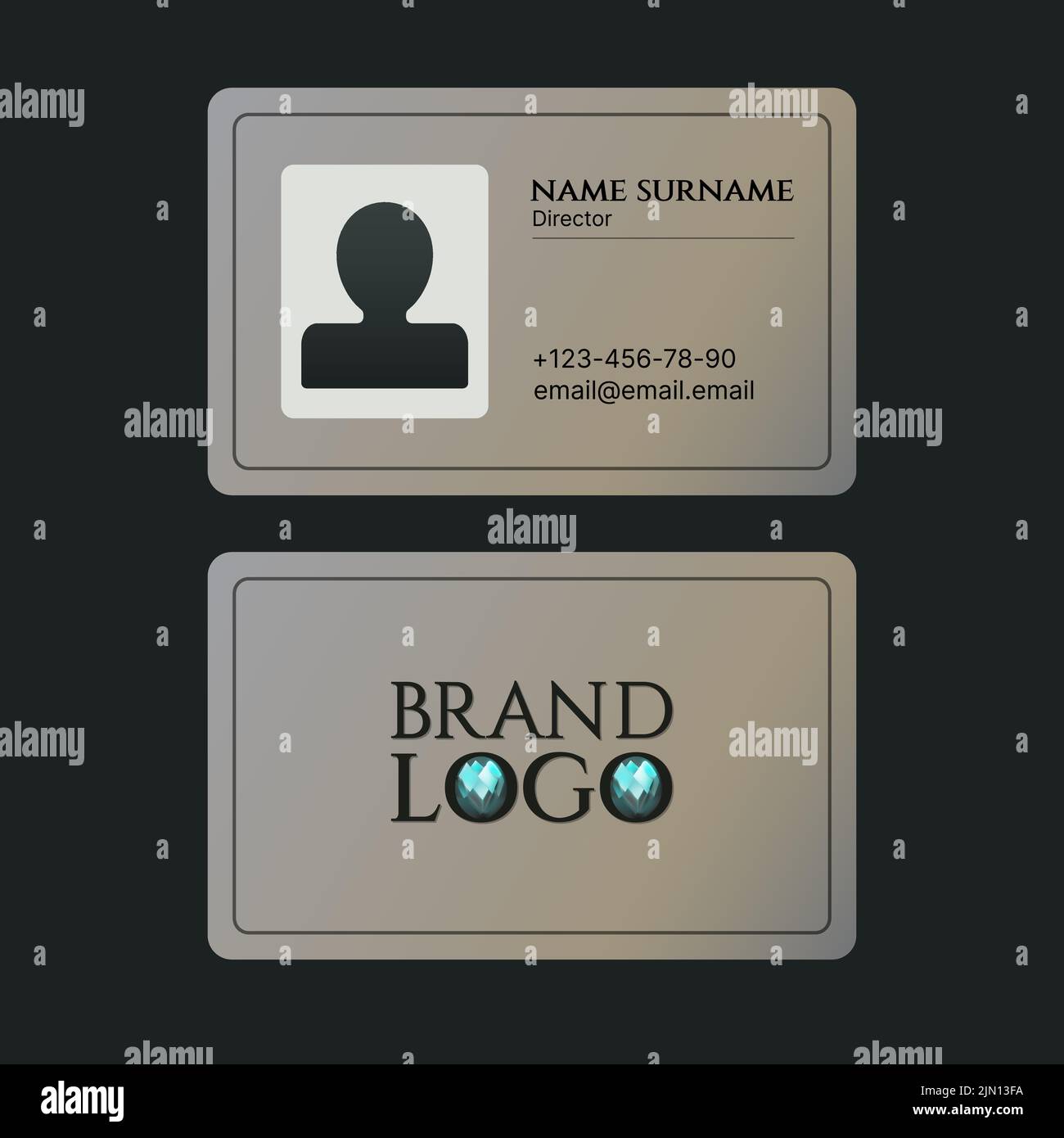VIP business card with jewelry stones, vector illustration template ...