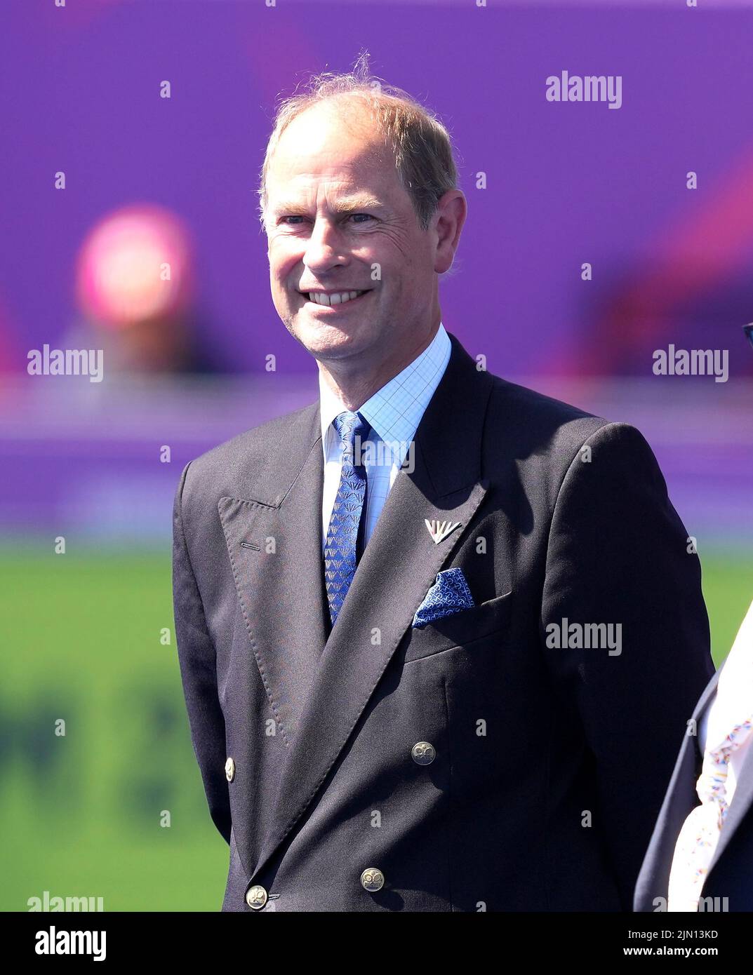 The Earl of Wessex, Prince Edward before presenting the medals after ...