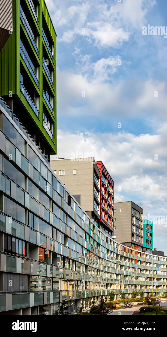 Buildings in the Konepaja area of Vallila, Helsinki, Finland.' Stock ...