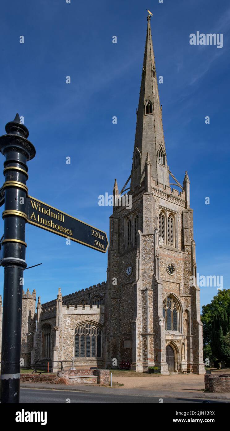 Thaxted Church Essex England August 2022 seen here at the Bull Ring ...
