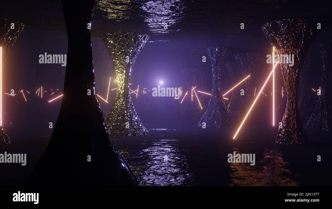 3D illustration Background for advertising and wallpaper in 90s retro ...