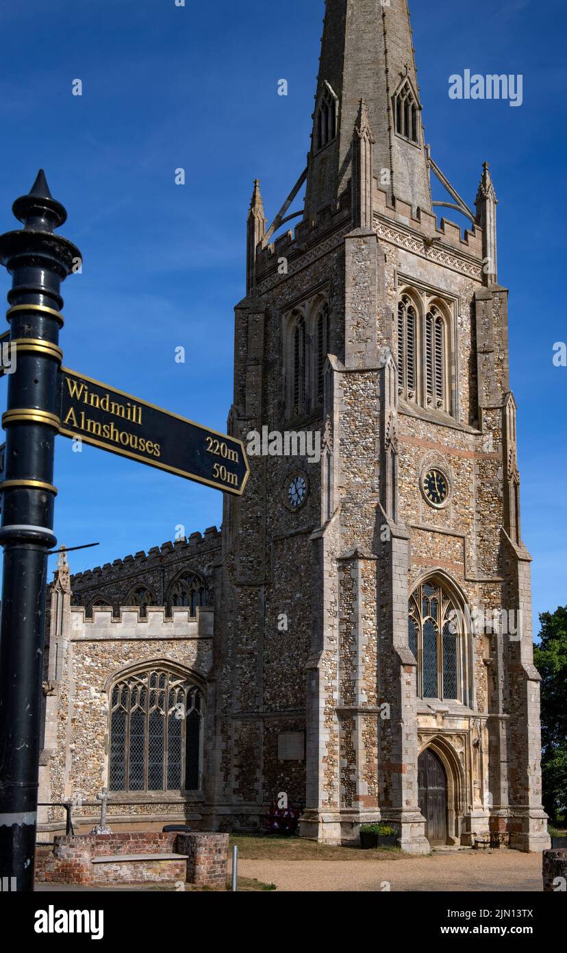 Thaxted Church Essex England August 2022 seen here at the Bull Ring ...