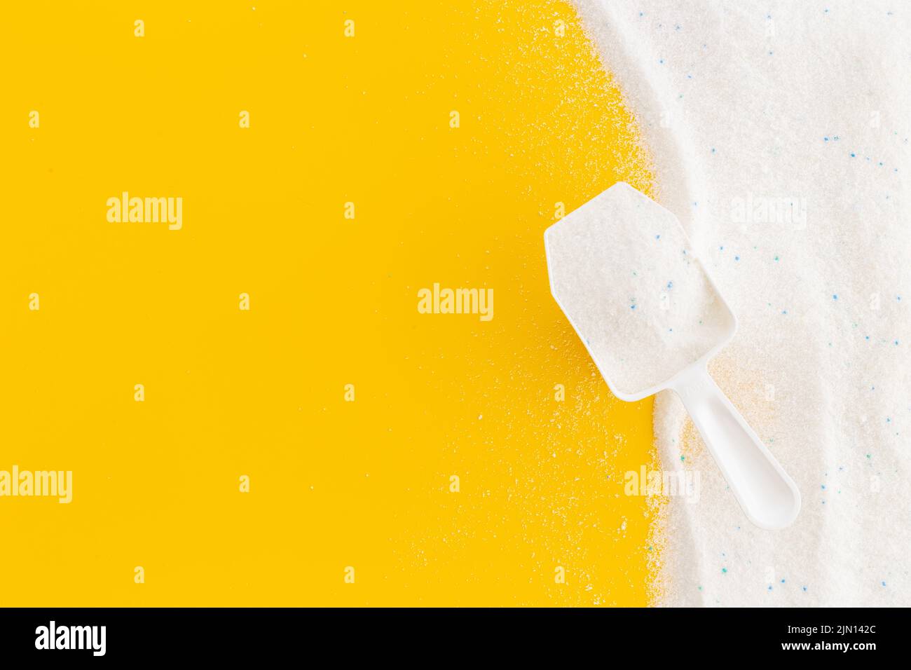 White washing powder background. Laundry day mockup Stock Photo - Alamy