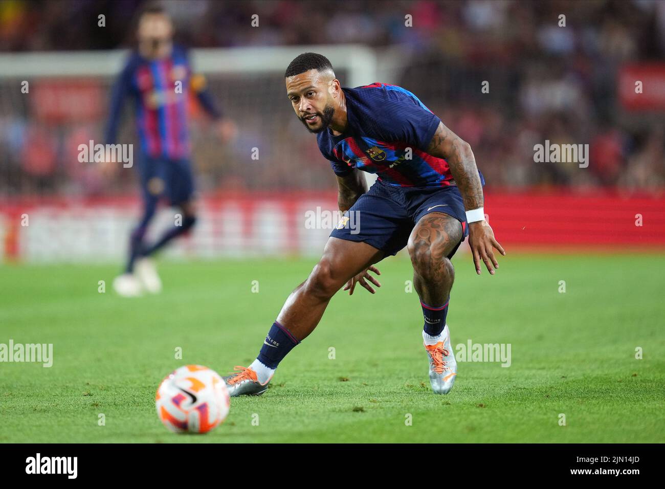 Memphis Depay of FC Barcelona during the Joan Gamper trophy match ...