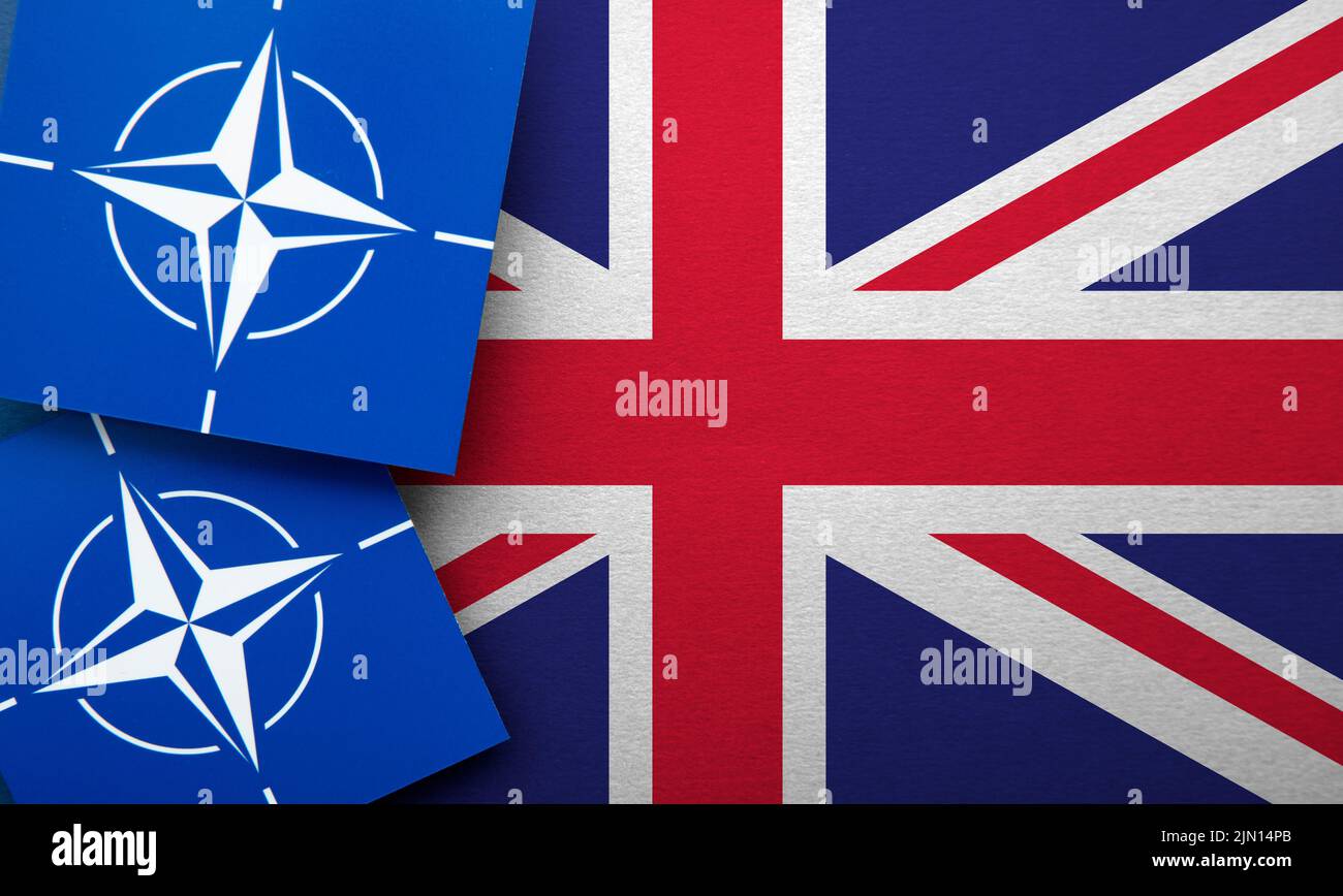 LONDON, UK - August 2022: NATO North Atlantic Treaty Organization ...