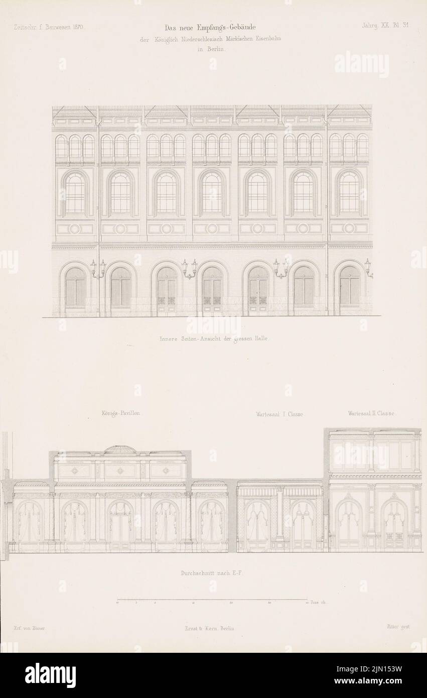 1870 innenansicht grosse halle hi-res stock photography and images - Alamy