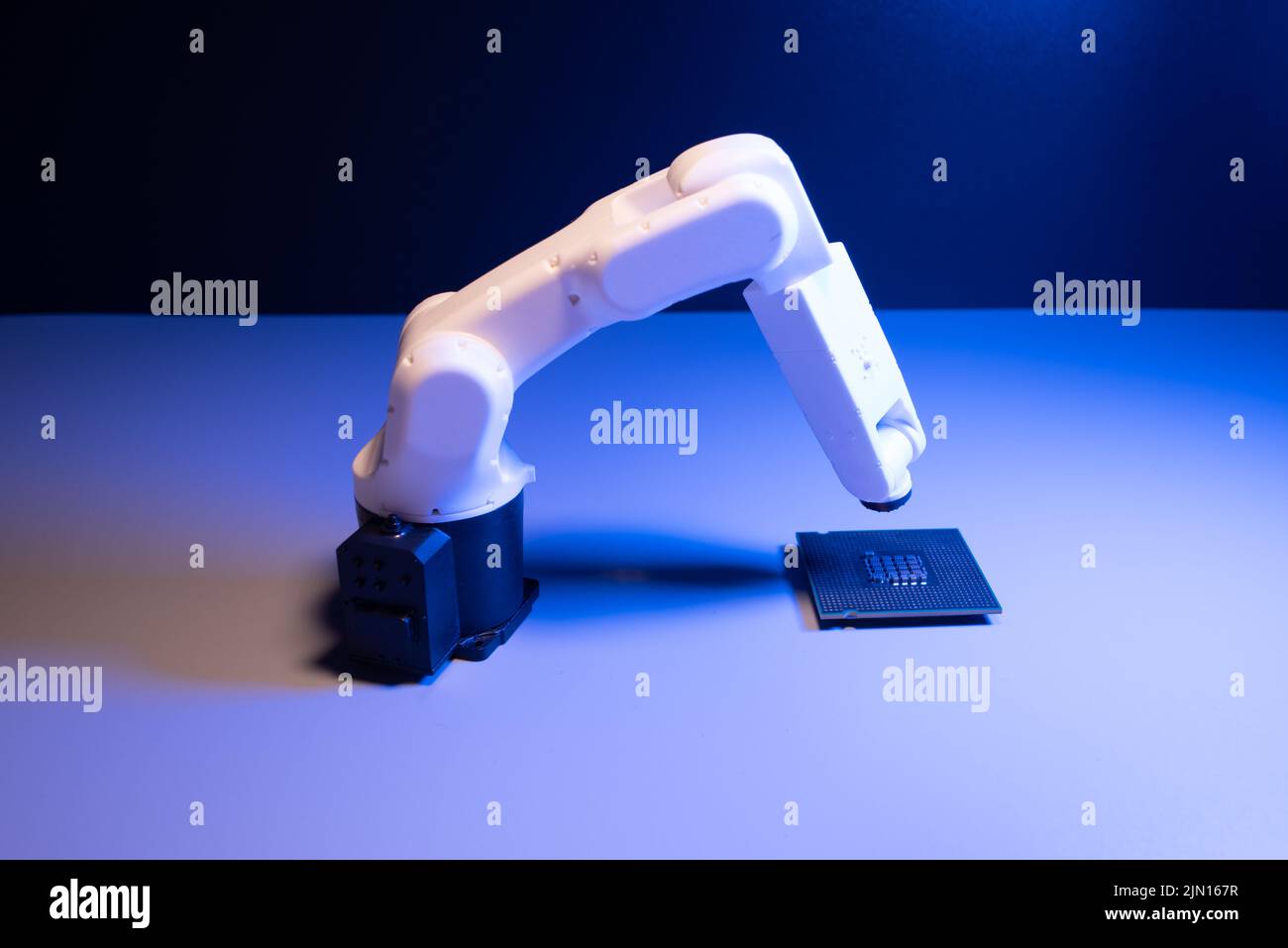 Automation robotics working with CPU processor for use on computer ... Automation robotics working with CPU processor for use on computer ...