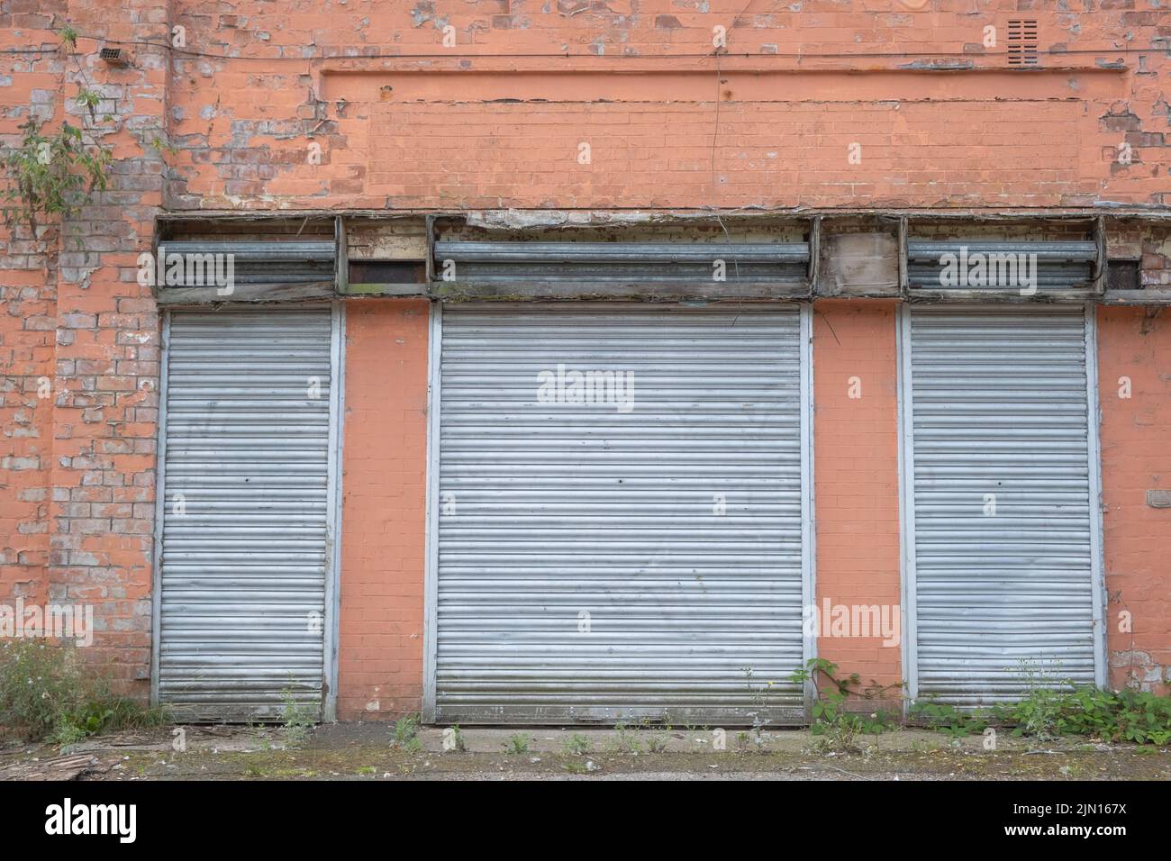 Closer view of the run down J B Stevenson and Jeffrey building in ...