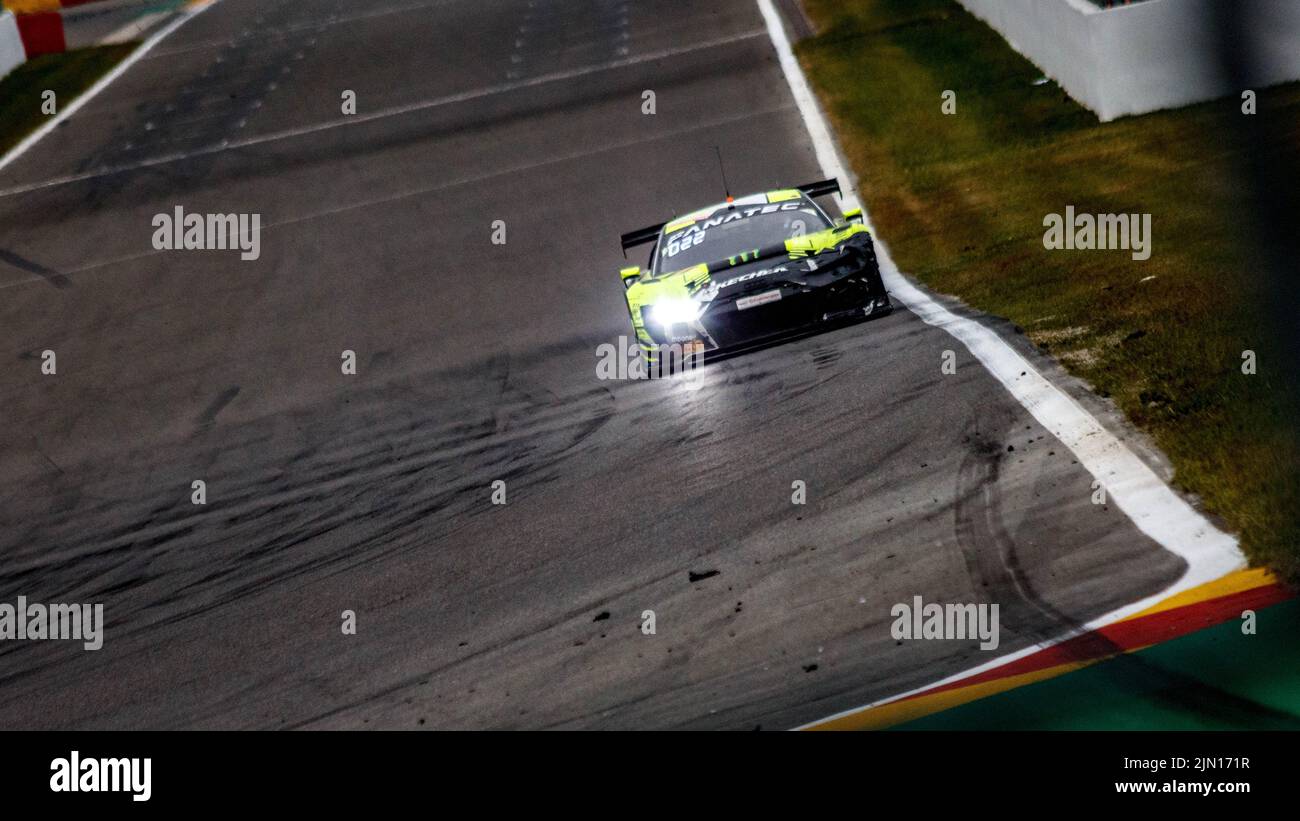 A race car on the track during Formula 1 Rolex Belgian Grand Prix 2022 ...