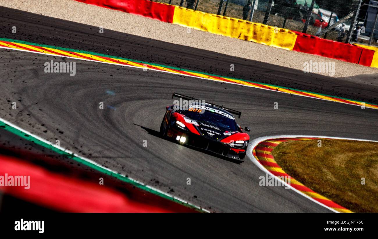 A race car on the track during Formula 1 Rolex Belgian Grand Prix 2022 ...