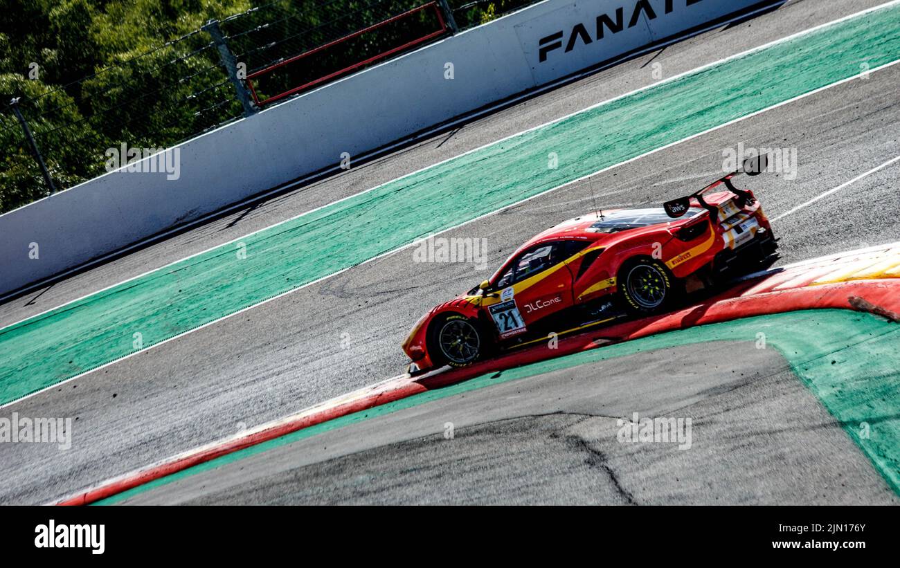 A race car on the track during Formula 1 Rolex Belgian Grand Prix 2022 ...