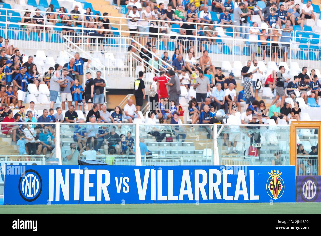 Pescara, Italy. 06th Aug, 2022. Italy, Pescara, aug 6 2022: banner of ...