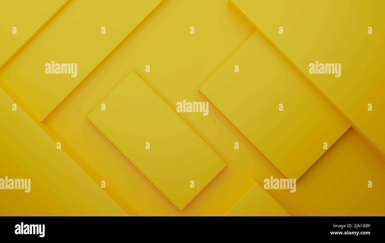yellow blocks geometry background Stock Photo - Alamy