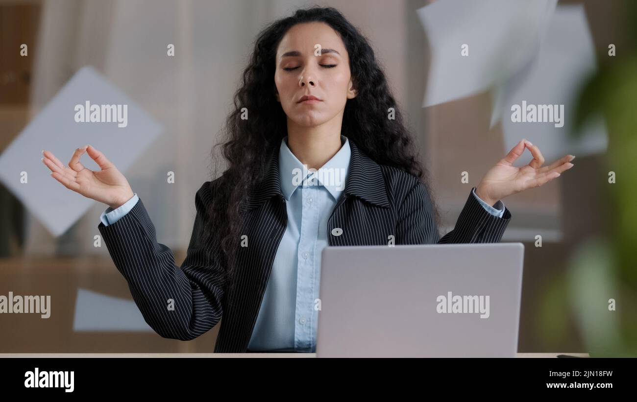 Mindful breathing desk hi-res stock photography and images - Alamy