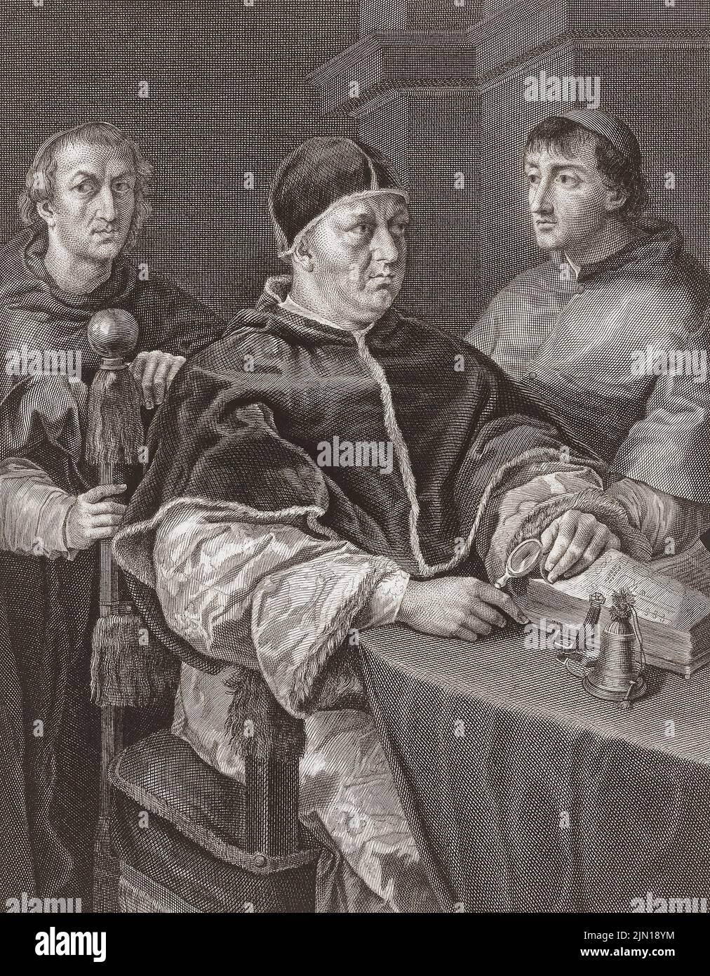 Pope Leo X, 1475 – 1521, born Giovanni di Lorenzo de' Medici. After a ...