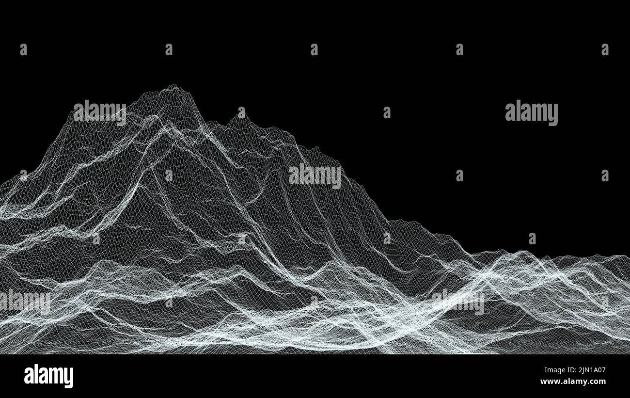 3d wireframe landscape hi-res stock photography and images - Alamy