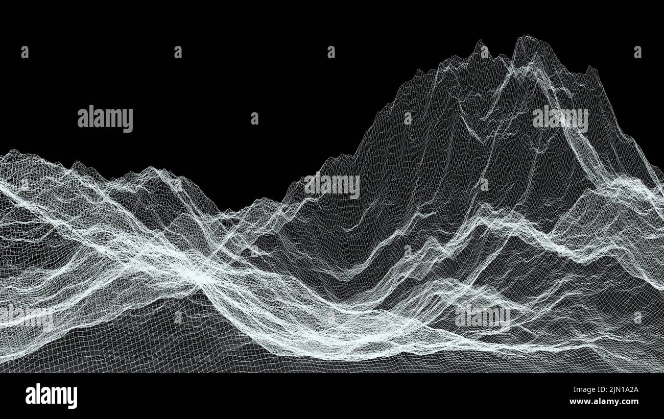 3d wireframe landscape hi-res stock photography and images - Alamy