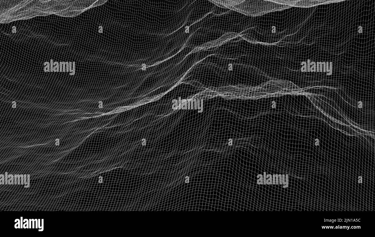 3d wireframe landscape hi-res stock photography and images - Alamy