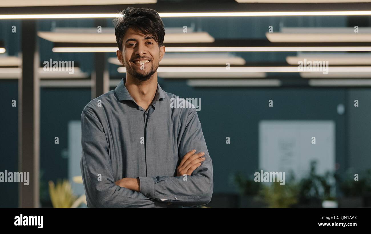 Handsome indian manager looking camera hi-res stock photography and ...