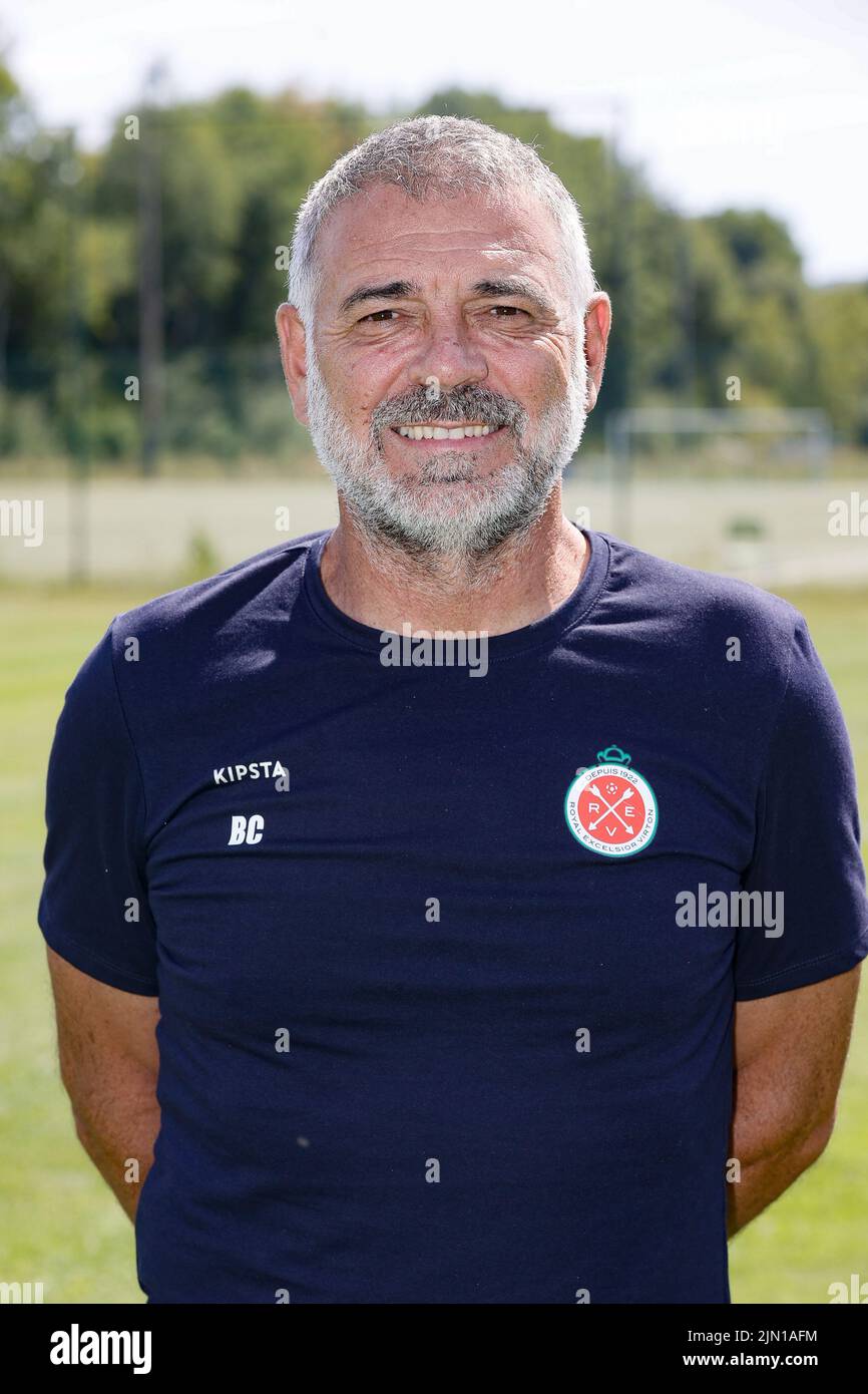 Virton's head coach Christian Bracconi poses for the photographer ...