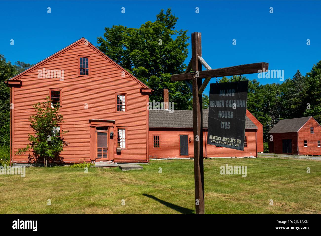 Major Reuben Colburn House and museum in Pittston Maine Stock Photo - Alamy