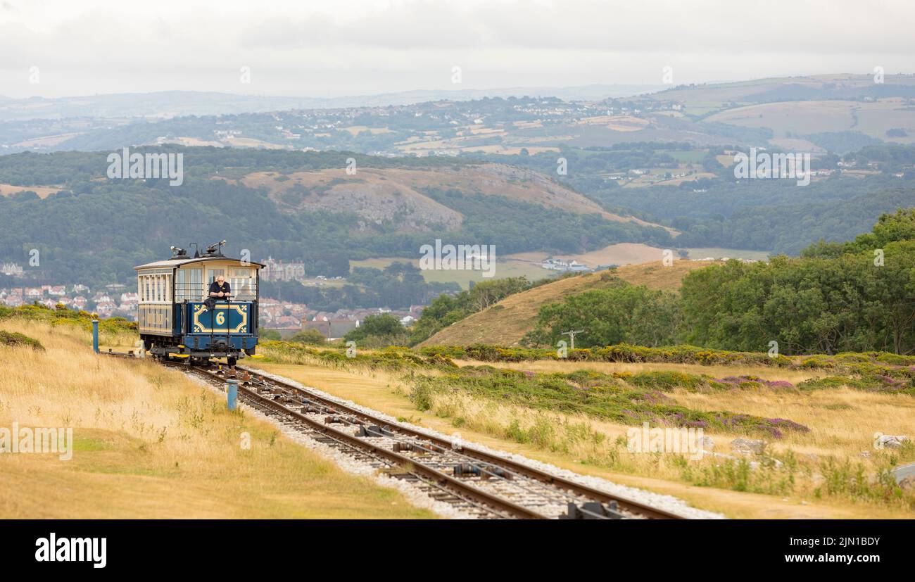 Llandudno north Wales united kingdom 01 August 2022 Great Orme Tramway ...