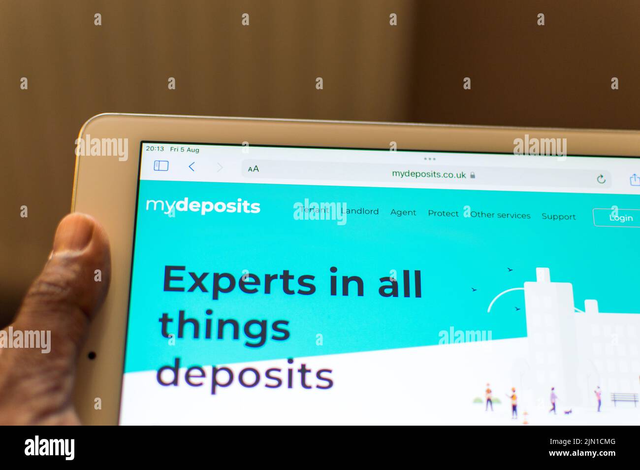 MyDeposits a tenancy deposit protection approved service Stock Photo ...