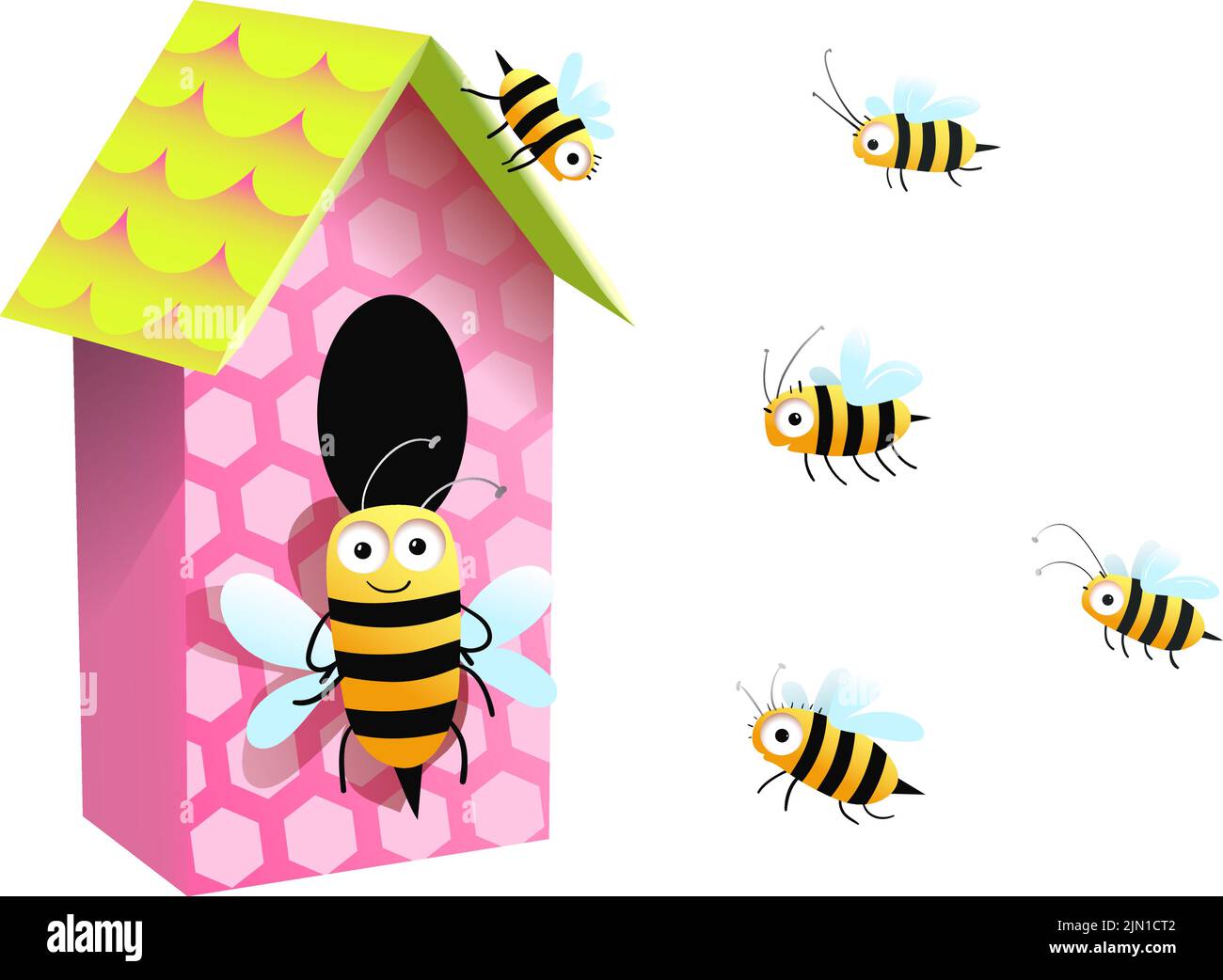 The hive cartoon hi-res stock photography and images - Alamy