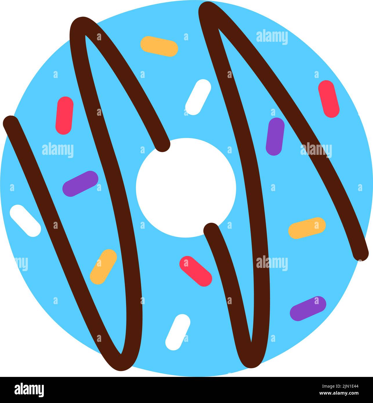 Colorful flat donut isolated on white background Stock Vector Image ...