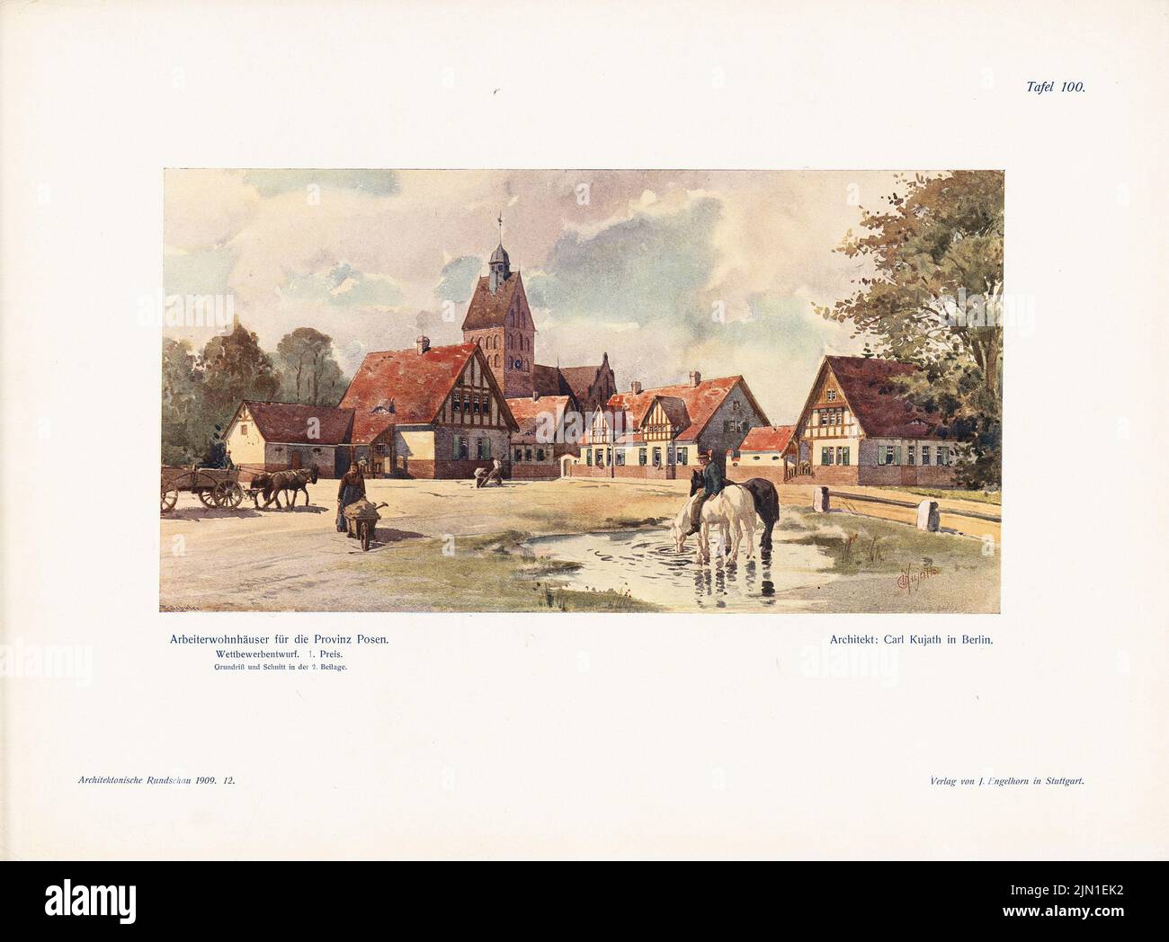 Arbeiterwohnhauser fur die provinz posen aus hi-res stock photography ...