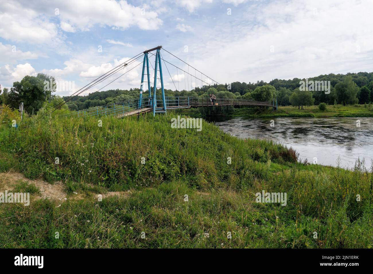 Moscow region. A view of the bridge through the Moskva River between ...