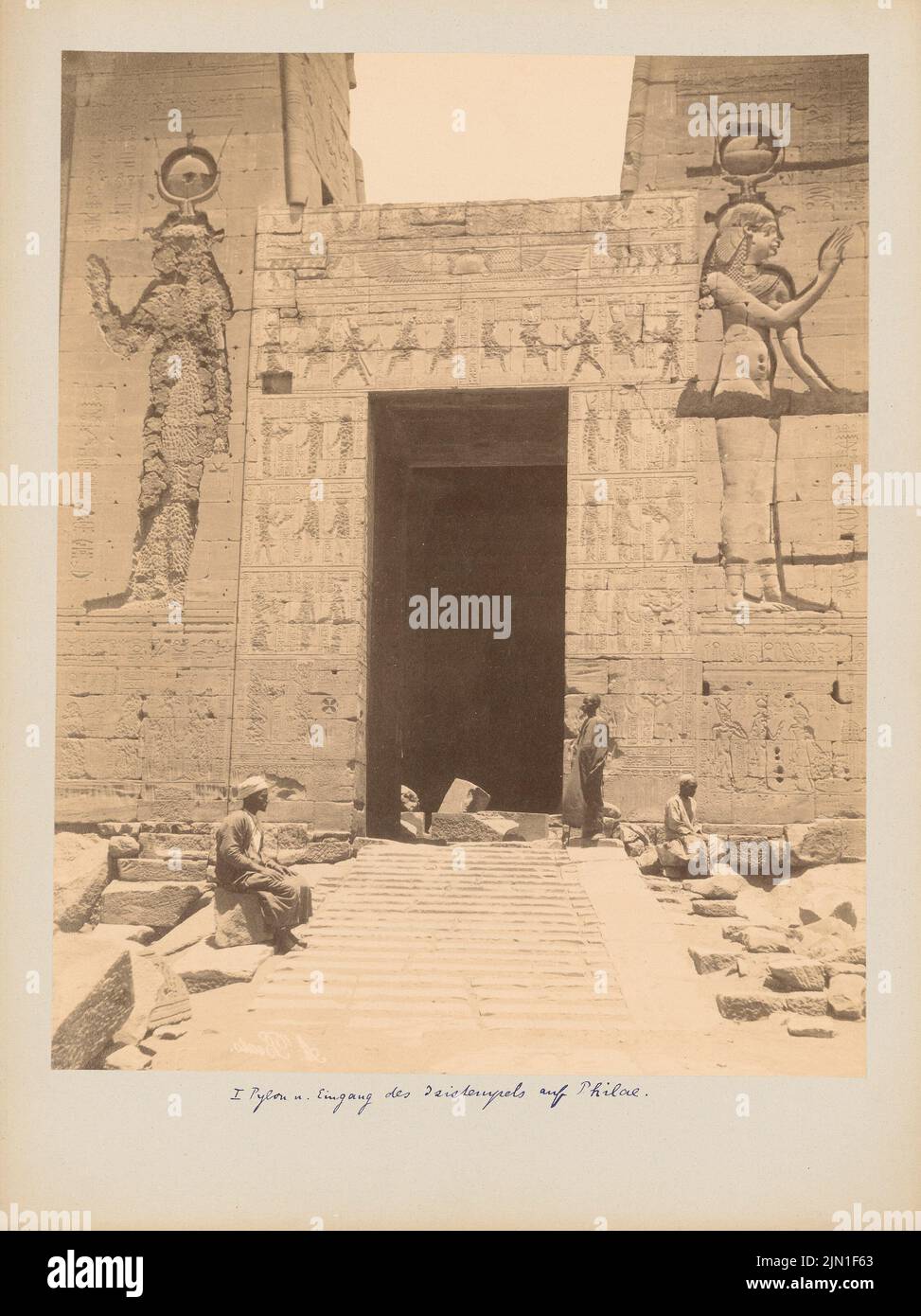 Beato Antonio, Temple of Philae (without Dat.): I. Pylon and input of ...