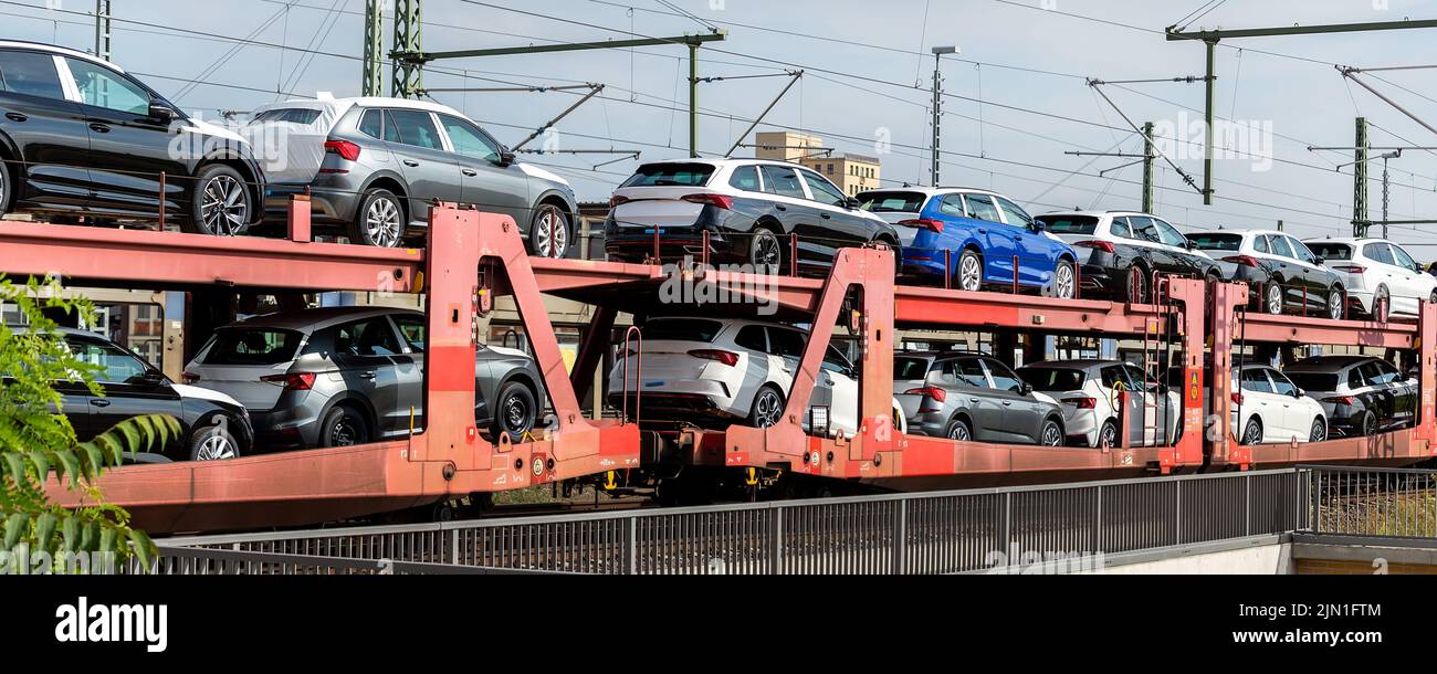 Mane new modern electric and fuel cars transportation by cargo freight ...