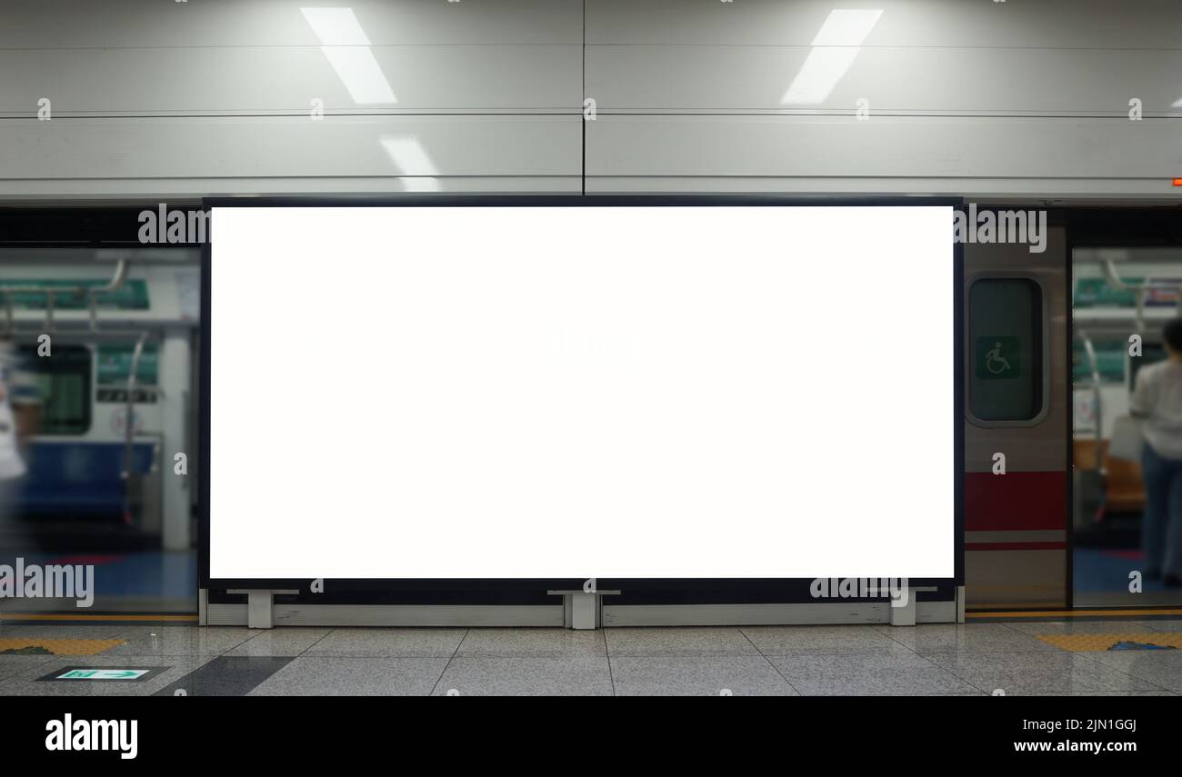 Mockup billboard inside metro subway hi-res stock photography and ...