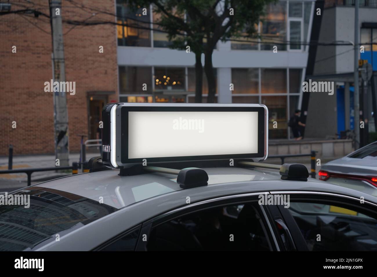 a picture of an outdoor taxi mock up Stock Photo - Alamy