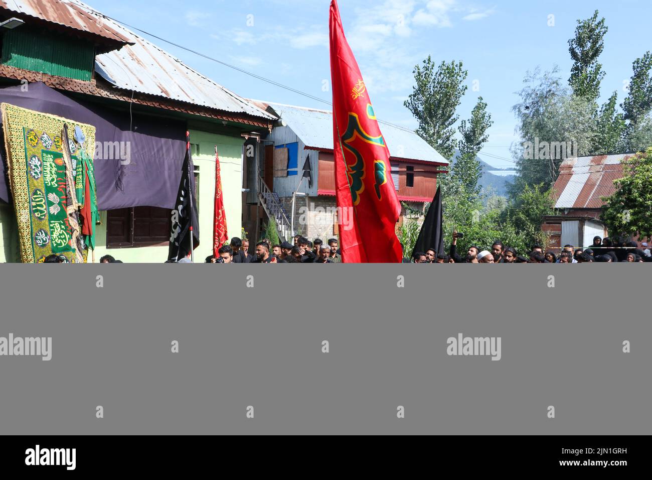 August 8, 2022, Srinagar, Jammu and Kashmir, India: Shiite Muslim take ...