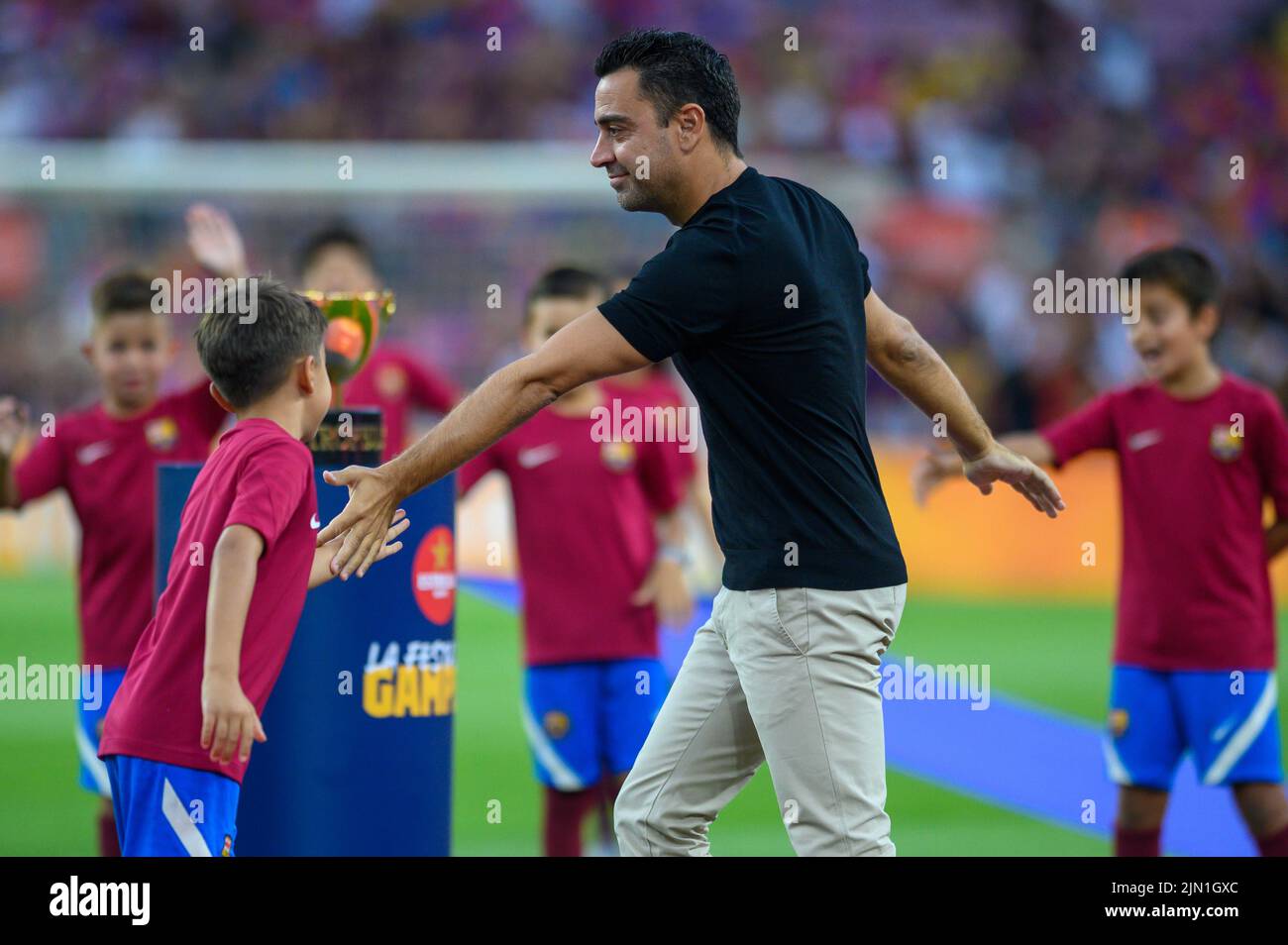 Xavi Hernandez of FC Barcelona during the Joan Gamper Trophy match ...