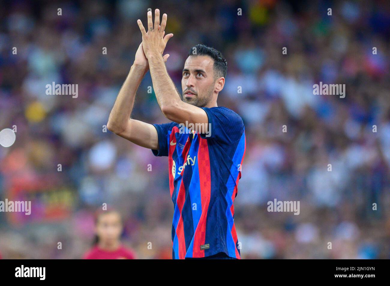 Sergio Busquets of FC Barcelona during the Joan Gamper Trophy match ...