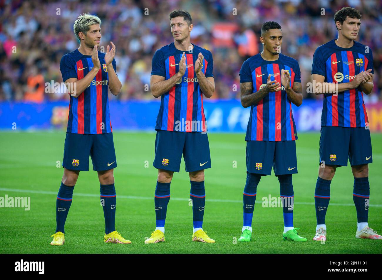 Robert Lewandowski of FC Barcelona during the Joan Gamper Trophy match ...